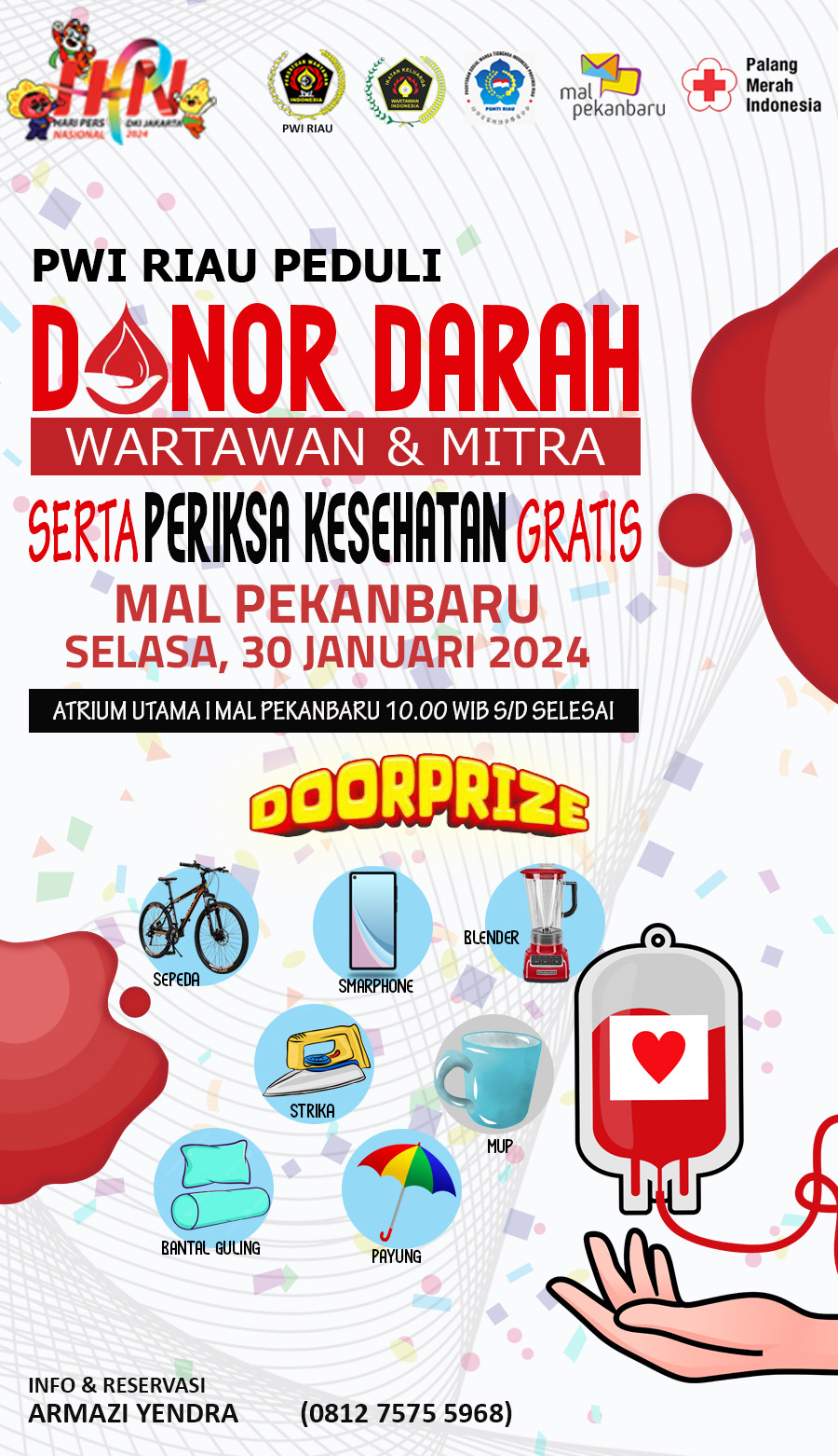 Bakti Sosial Donor Darah Sempena HPN 2024, Panitia Sediakan 'Doorprize' untuk Pendonor ...